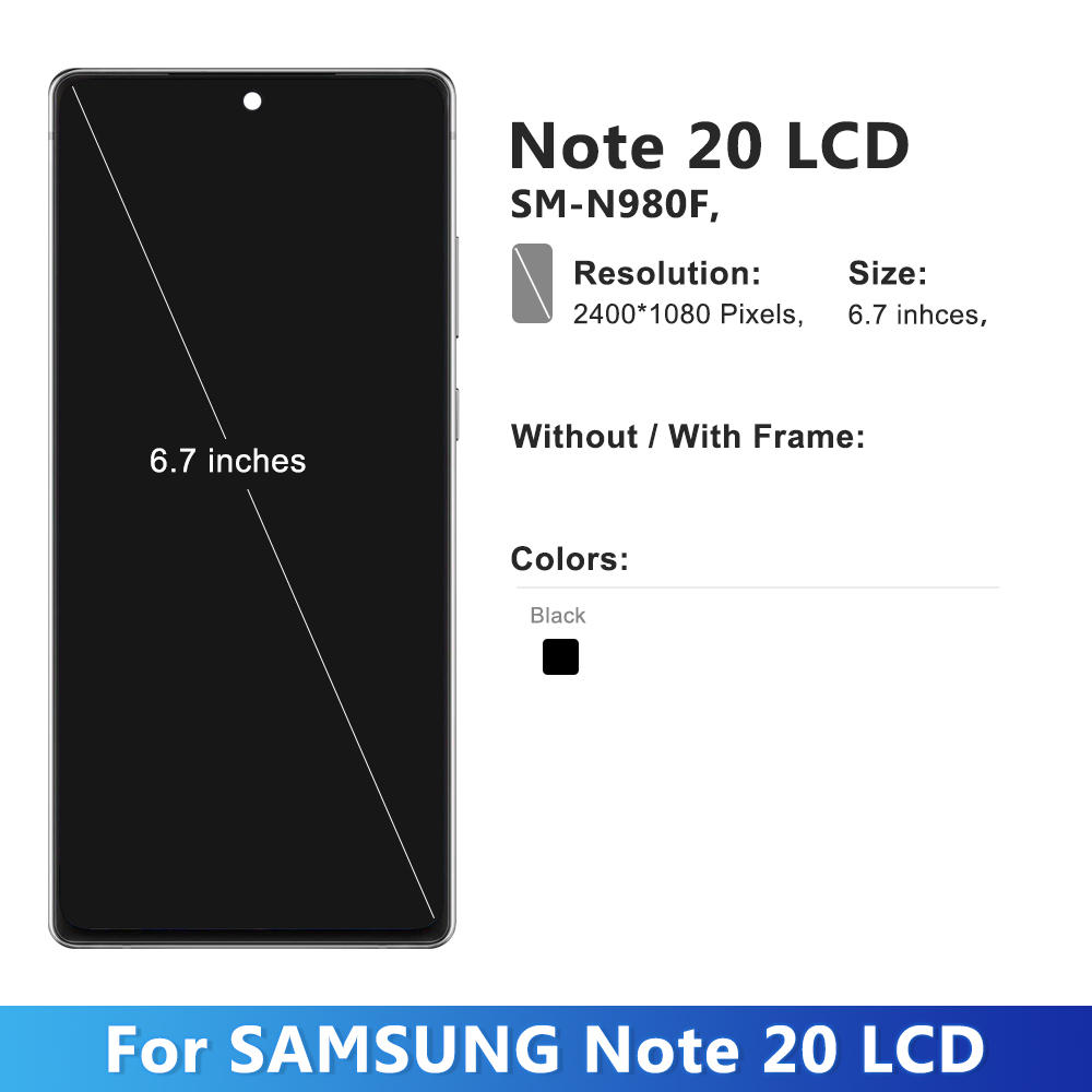AMOLED Note 20 N980 LCD For Samsung Galaxy Note 20 5G N981 Display ...
