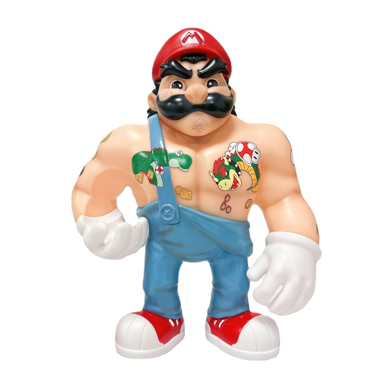 20cm Super Mario Bros. Muscle Mario Toad Red Mushroom Yoshi Bowser ...