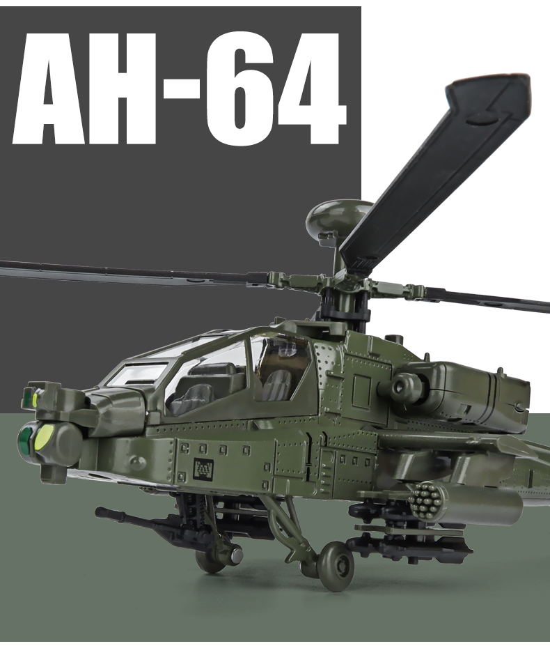 1:32 Apache armed helicopter AH-64A Display Model Metal with Stand ...