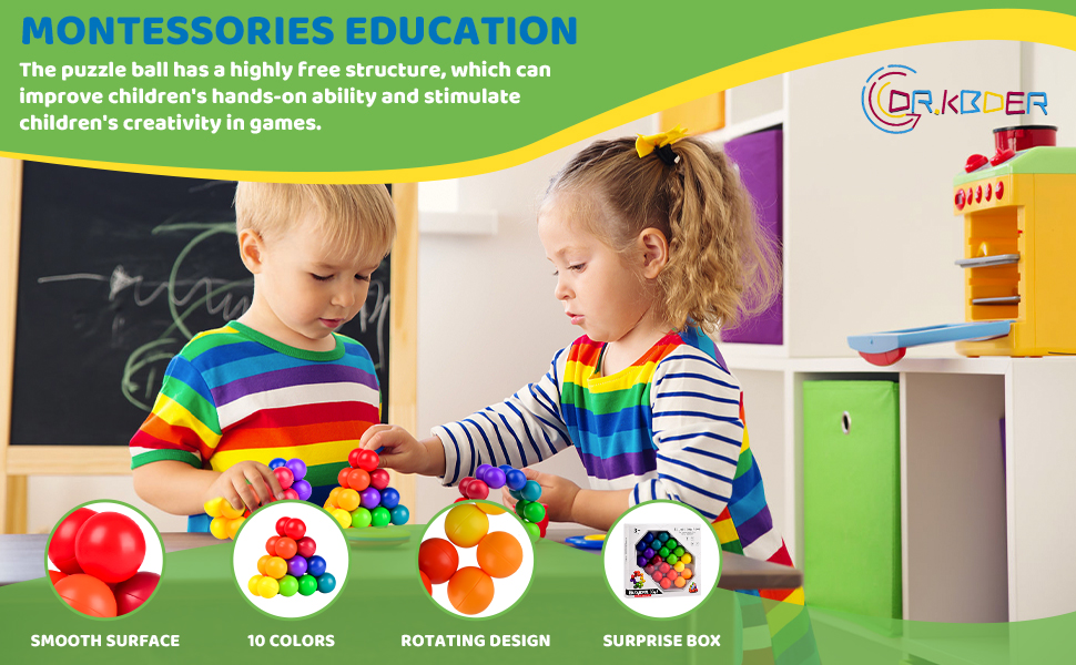 Autism Sensory Fidget Toy Stress Relief Anxiety Inseparable Rainbow ...