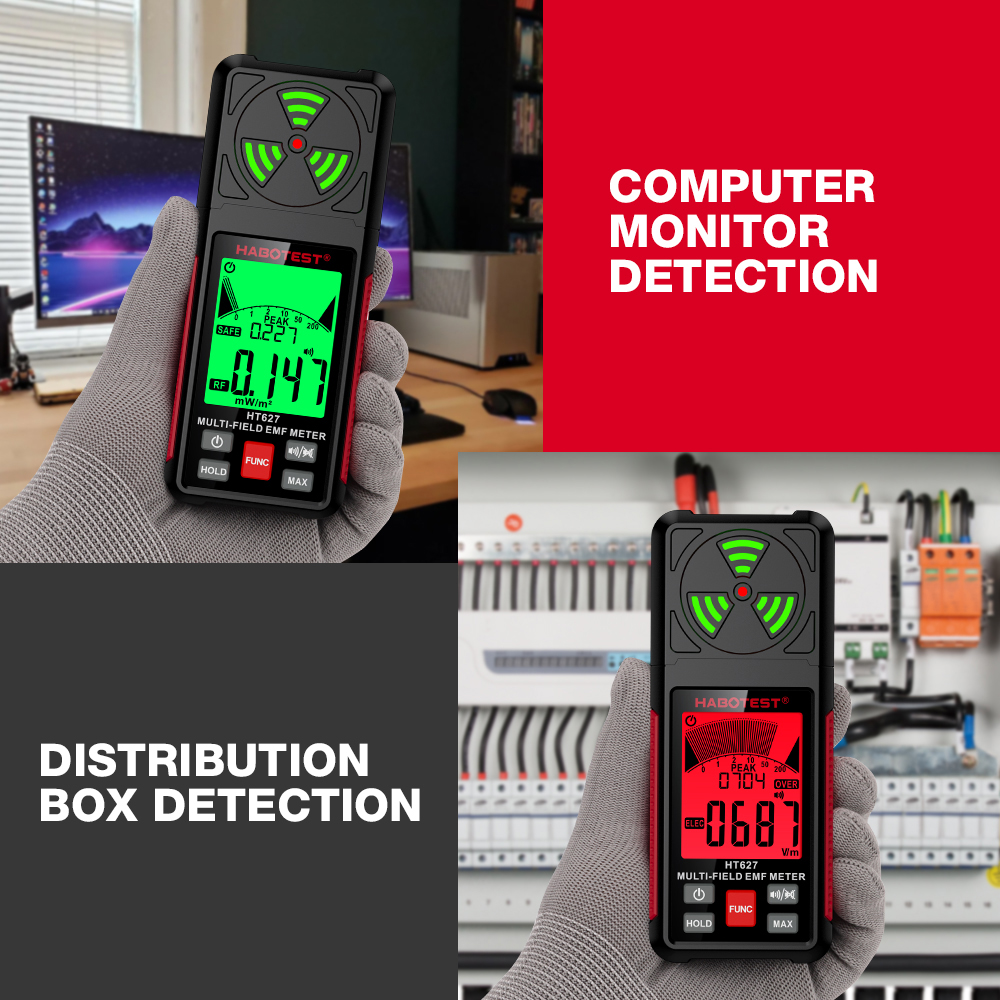 HABOTEST HT627 Multi-Field Emf Meter High-Definition LCD Backlit ...