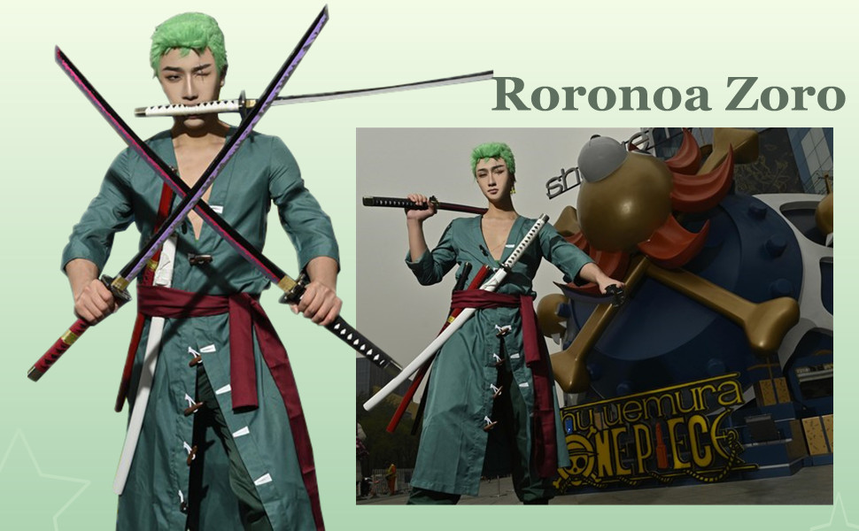 Roronoa Zoro 2nd Cosplay Costume Outfits One Piece Kimono Robe ...