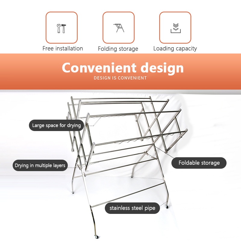 Foldable Clothes Hanger Clothes Drying Rack Clothes Rack Ampaian Baju ...