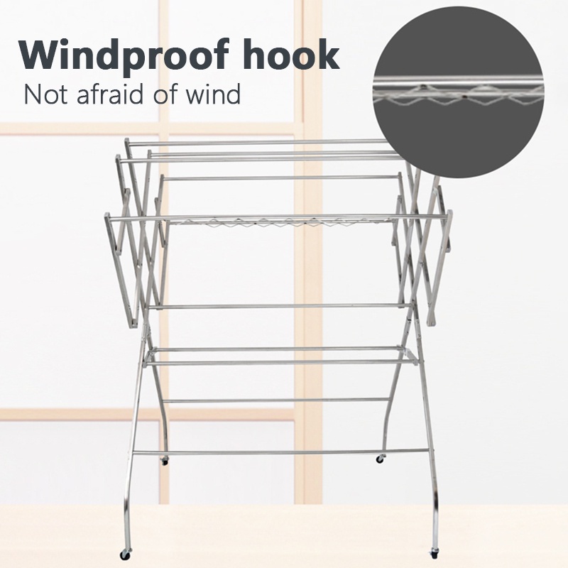 Foldable Clothes Hanger Clothes Drying Rack Clothes Rack Ampaian Baju ...