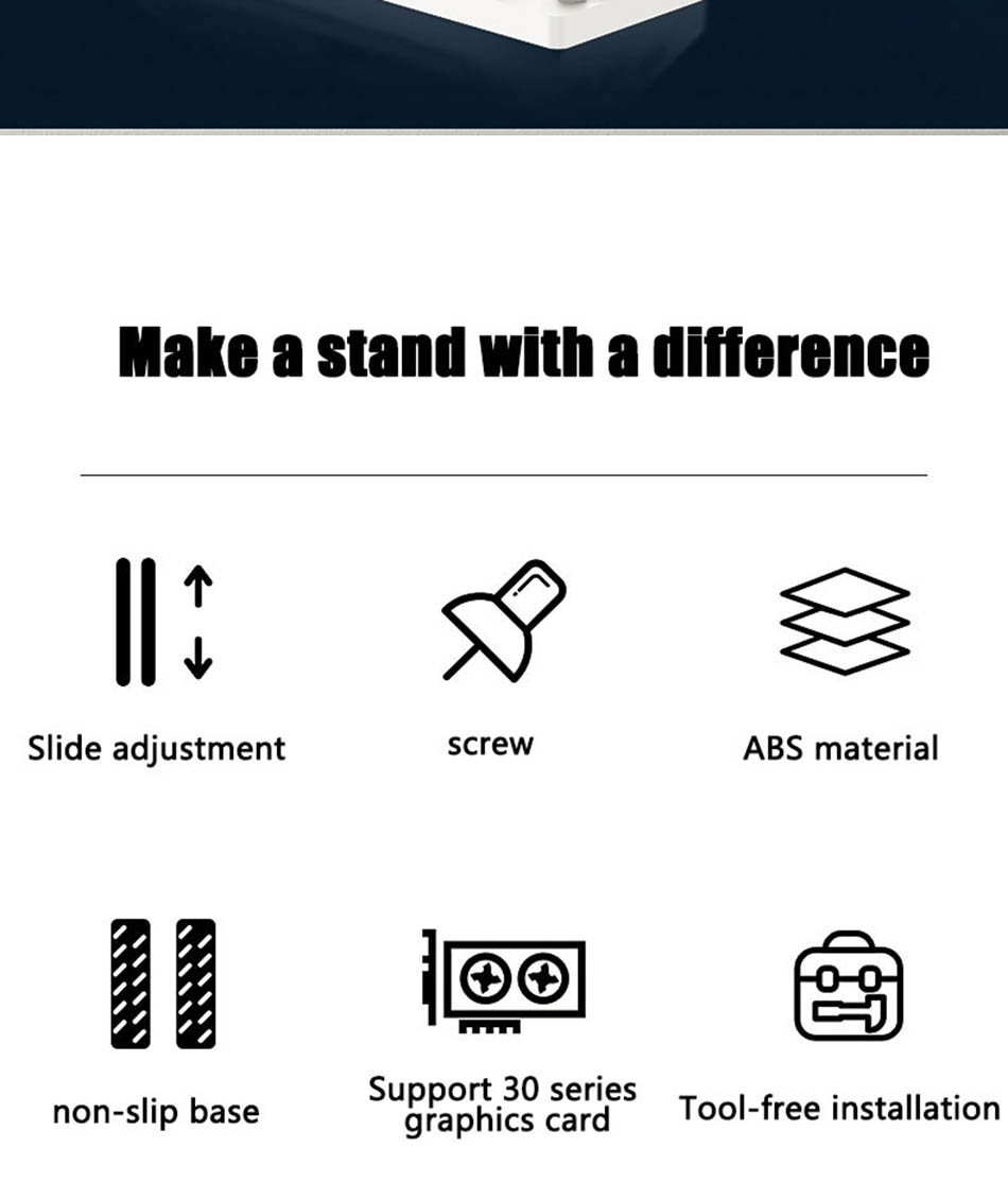 Power Train Computer Graphics Card Bracket Scalable GPU Support Lifting ...