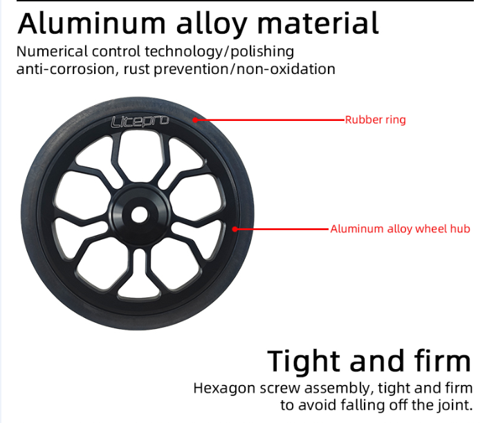 Litepro Bike Large Spider Shape Easy Wheels Enlarged Modified Bearing ...