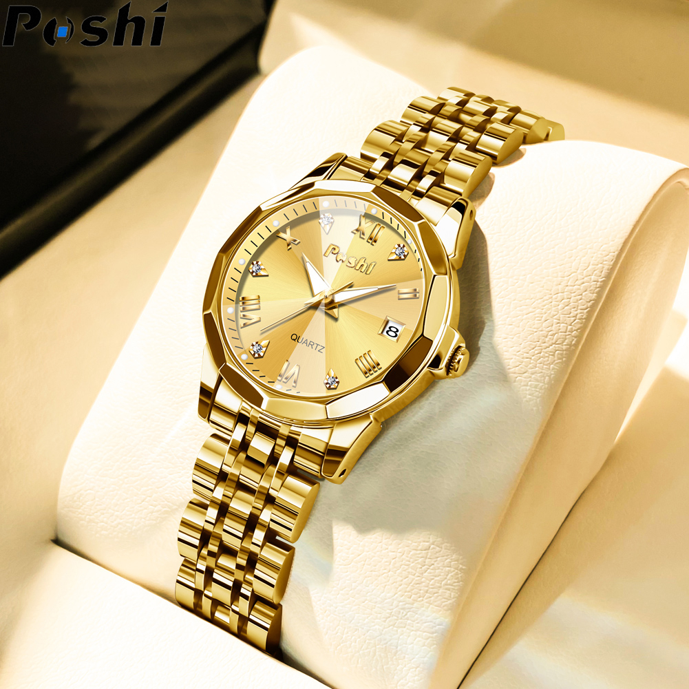 POSHI Jam Tangan Perempuan Wanita Original Watch Women Waterproof High ...