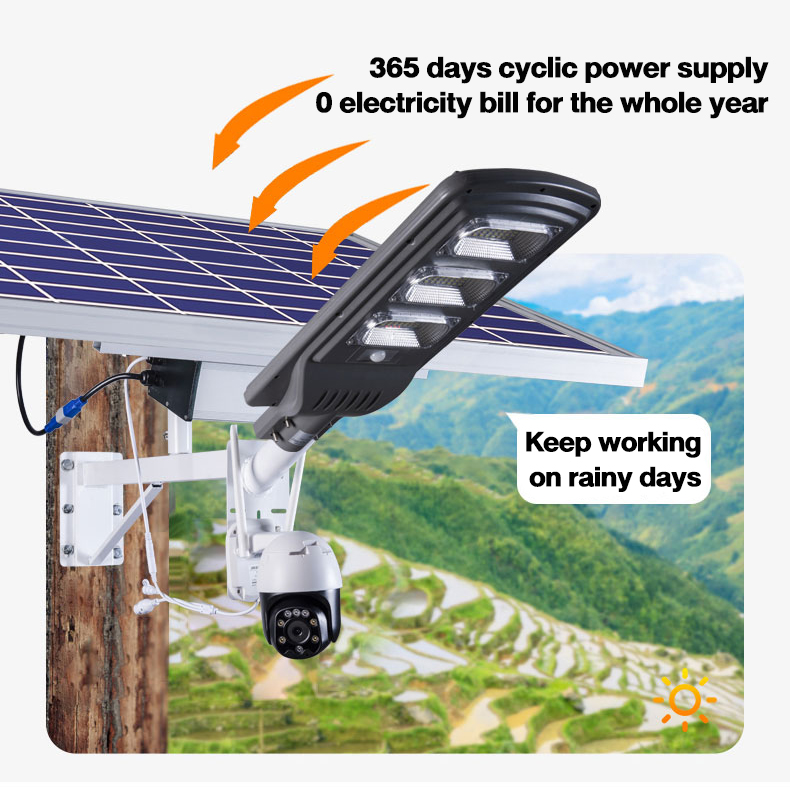 Lampu Solar CCTV Camera 5000W Street Light Security Cameras Outdoor ...