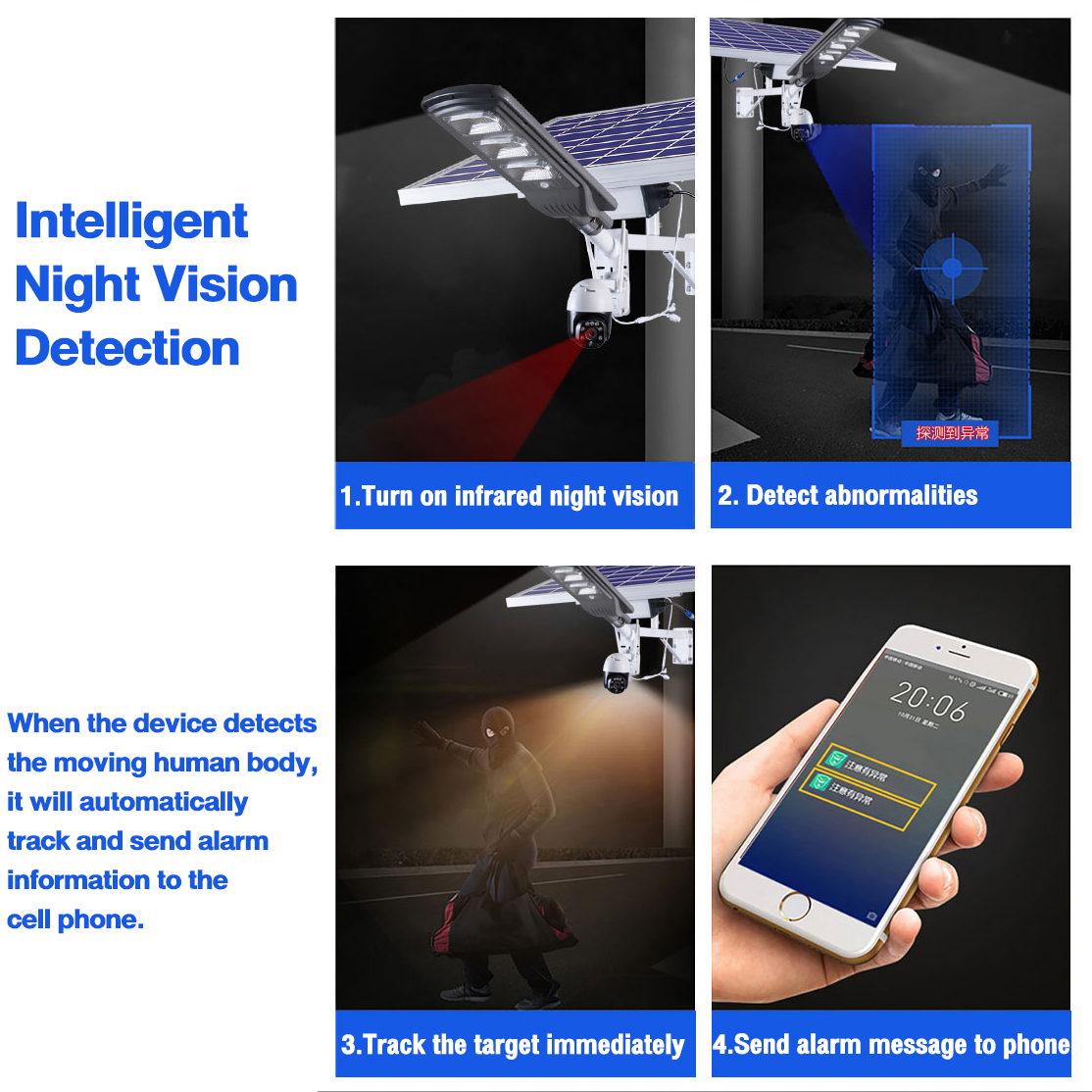 Lampu Solar CCTV Camera 5000W Street Light Security Cameras Outdoor ...