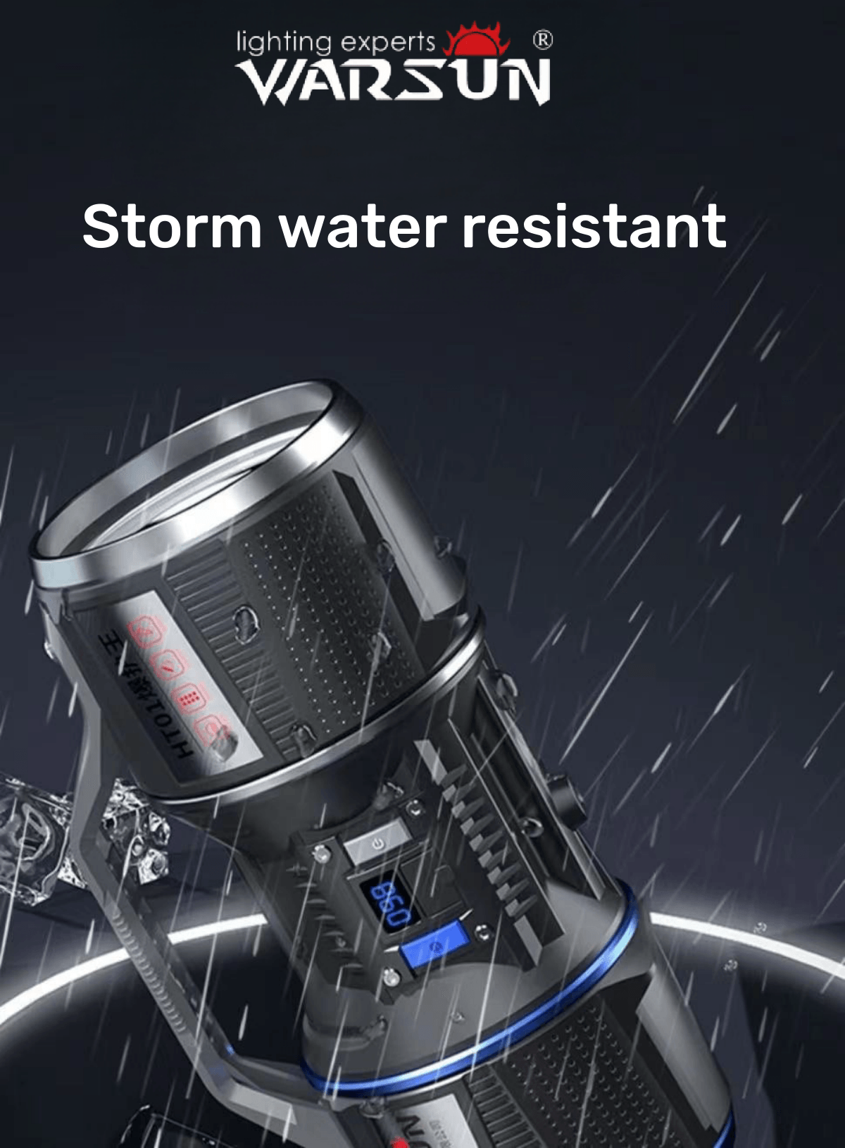 WARSUN Rechargeable USB-C Super Bright LED Camping Flashlight D6000 ...