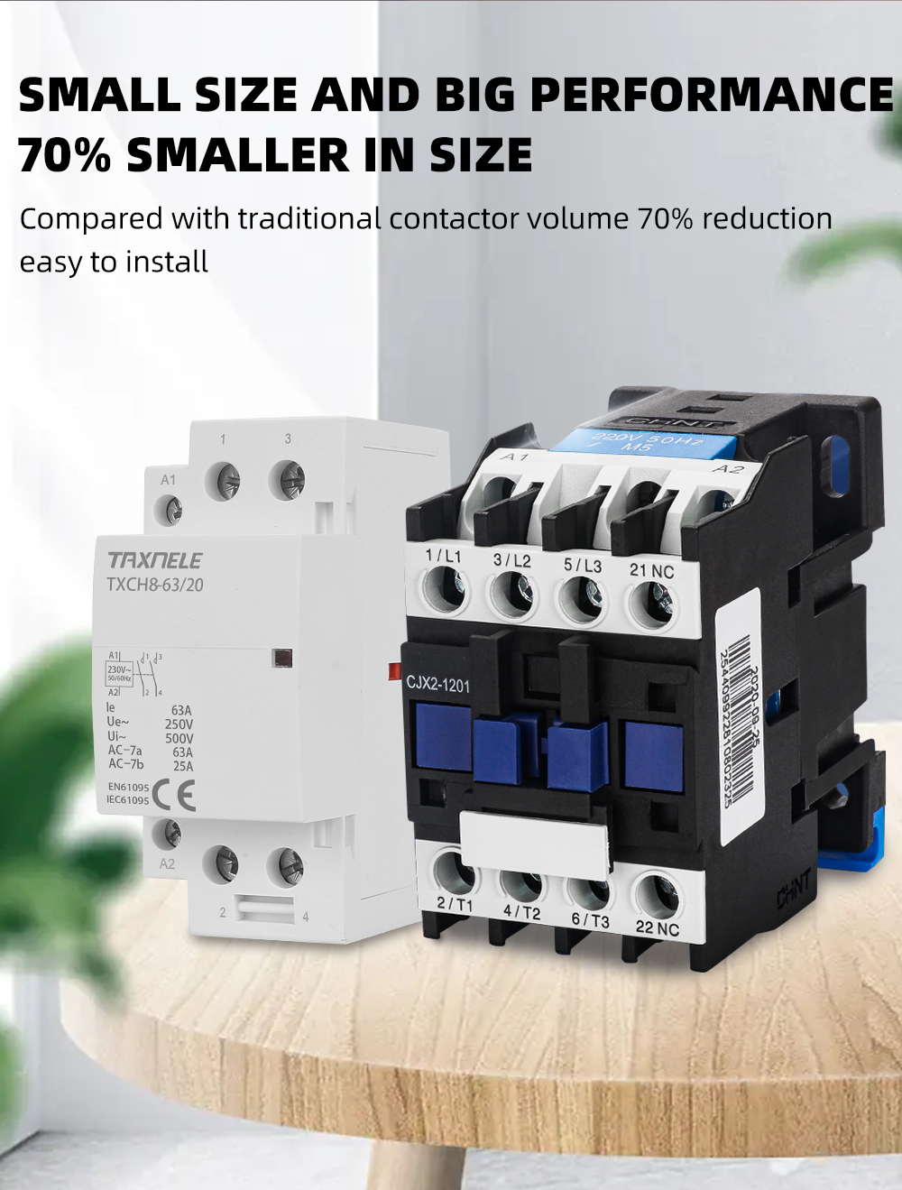 32A 63A 2P 2NO 2NC 1NO1NC Modular Contactor Switch Controller DIN Rail ...
