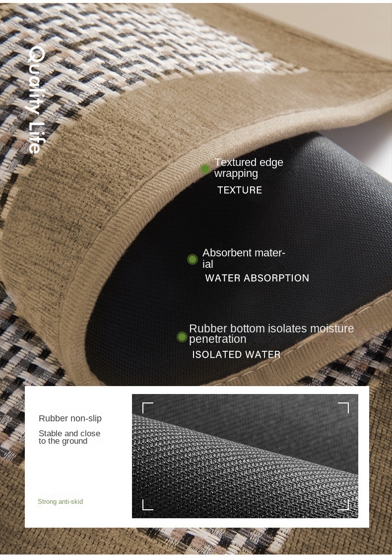 High quality hollow braided yarn kitchen mat /size 50x80cm＋50x120cm ...