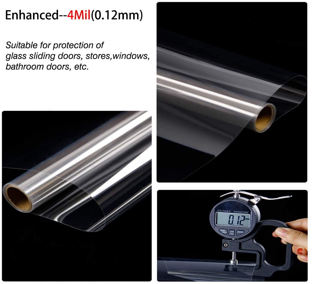 4mil Clear Security And Safety Window Film Shatterproof Film For Glass ...