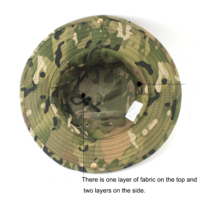 Camouflage Boonie cap Hunter Hat Sniper Hidden Jungle Sports Ripstop ...