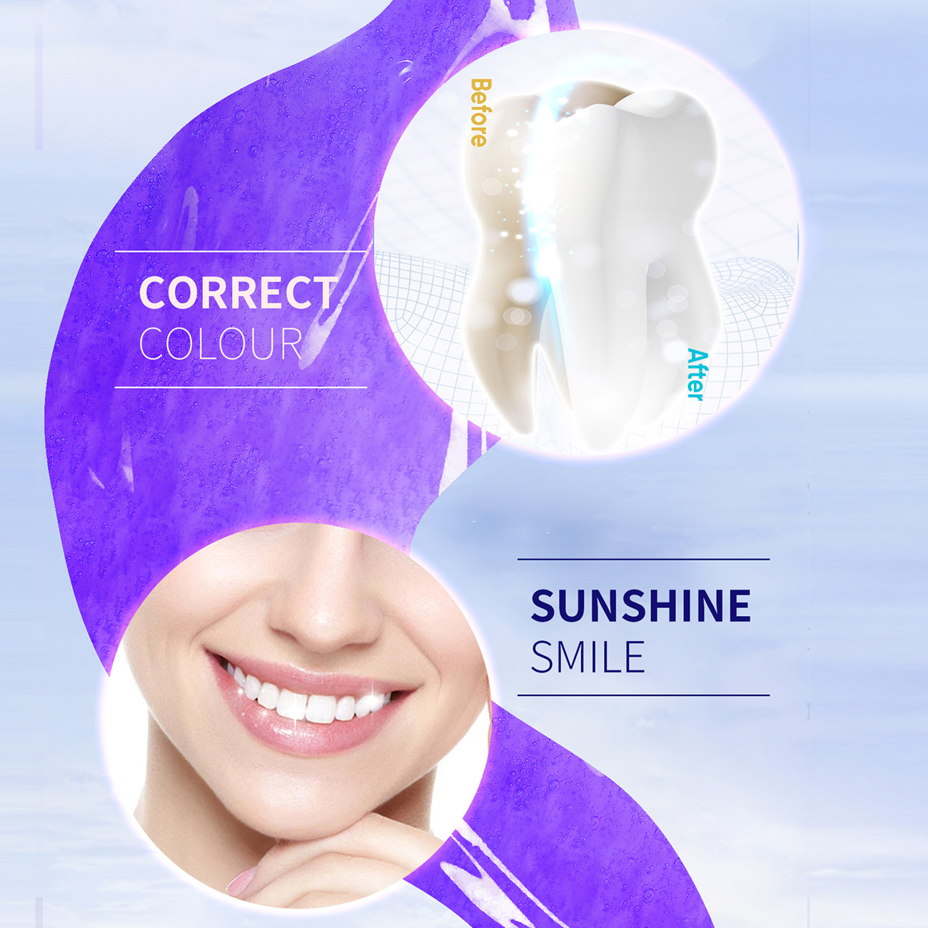 v34 Toothpaste Colour Corrector Teeth Whitening Tooth Stain Removal ...