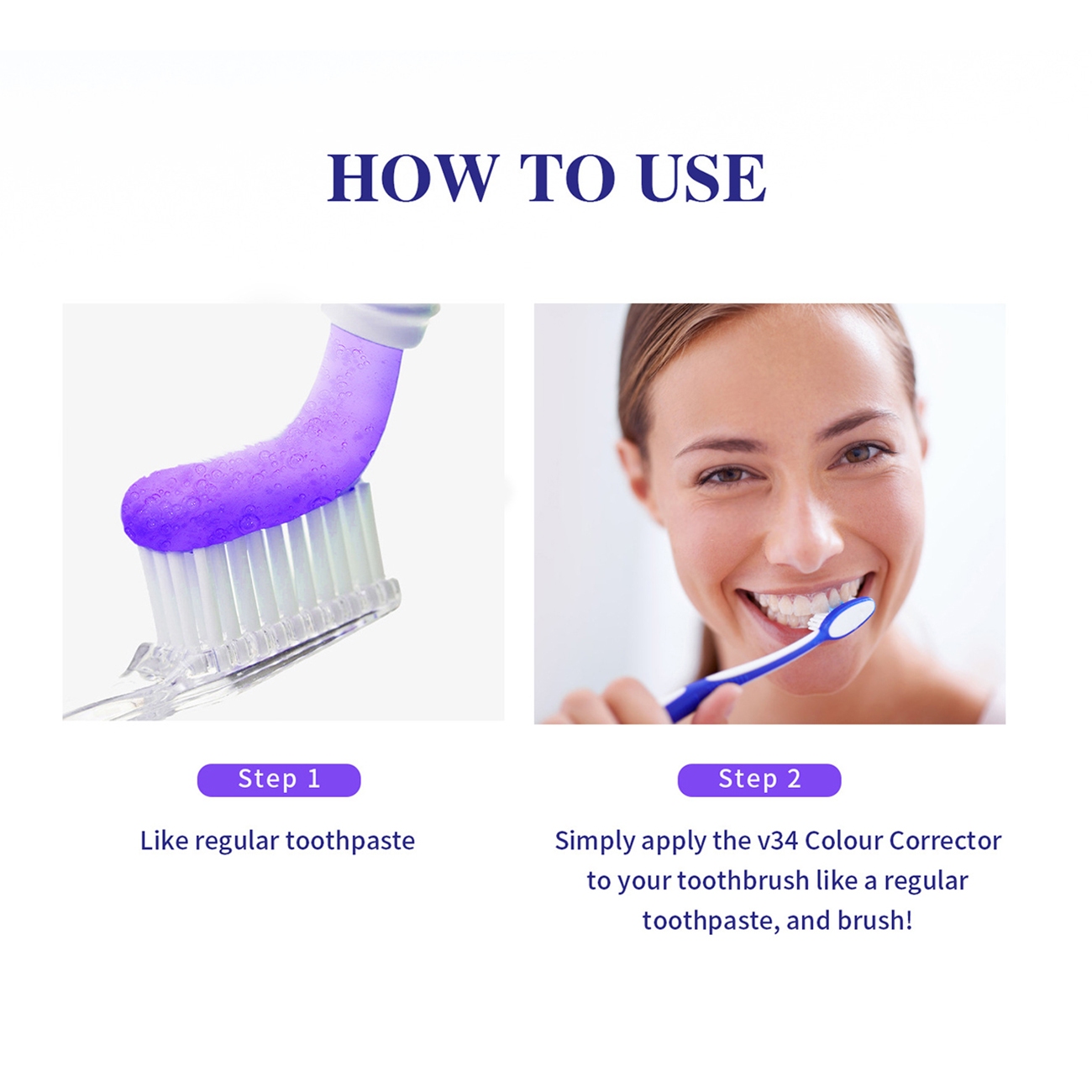 v34 Toothpaste Colour Corrector Teeth Whitening Tooth Stain Removal ...