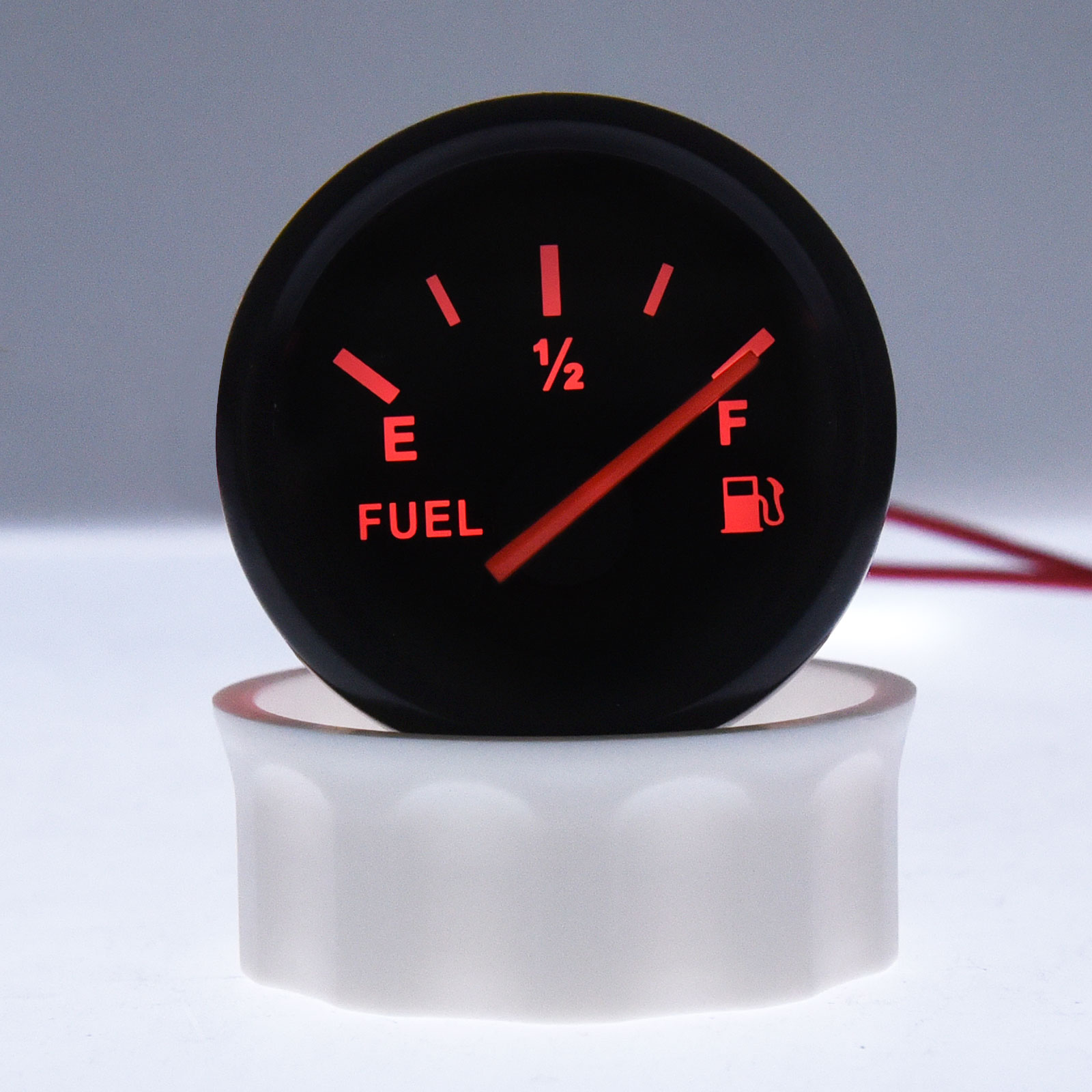 0-190 Ohm Fuel Level Gauge With Fuel Level Sensor 52mm Fuel Level Meter With Red Backlight Oil ...