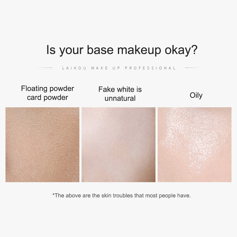 Full Coverage Oil-Control Easy to Wear Soft Base Face Liquid Foundation ...