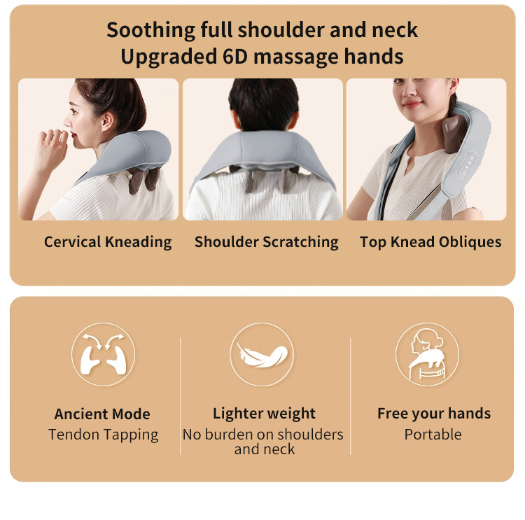 [Ready Stock]Jinkairui Neck Massager Third Generation Push Kneading ...