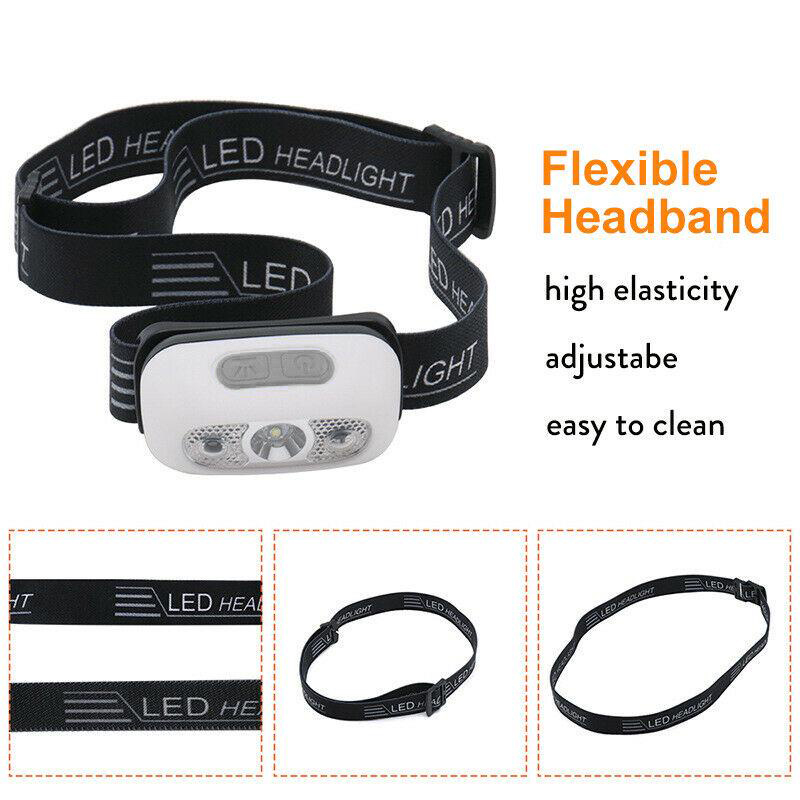 LED Headlamp USB Charging Waterproof Running Head-Mounted Light Outdoor ...