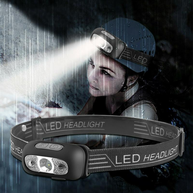 LED Headlamp USB Charging Waterproof Running Head-Mounted Light Outdoor ...
