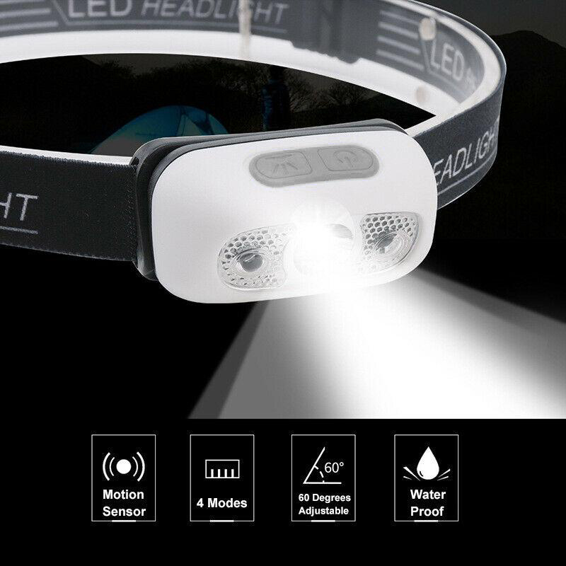 LED Headlamp USB Charging Waterproof Running Head-Mounted Light Outdoor ...