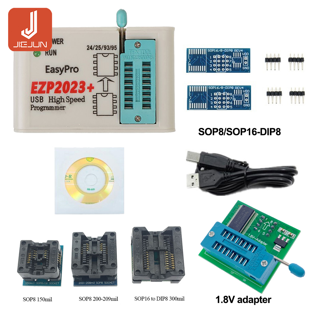 EZP2023 High-Speed USB SPI Programmer+12 Adapters Support 24 25 26 93 ...