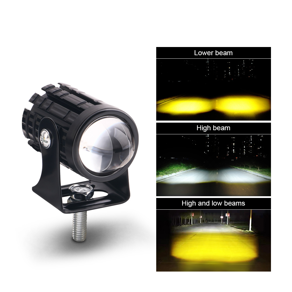 2PCS Dual Color Mini Motorcycle Driving Lights Super Bright Mini DRL ...