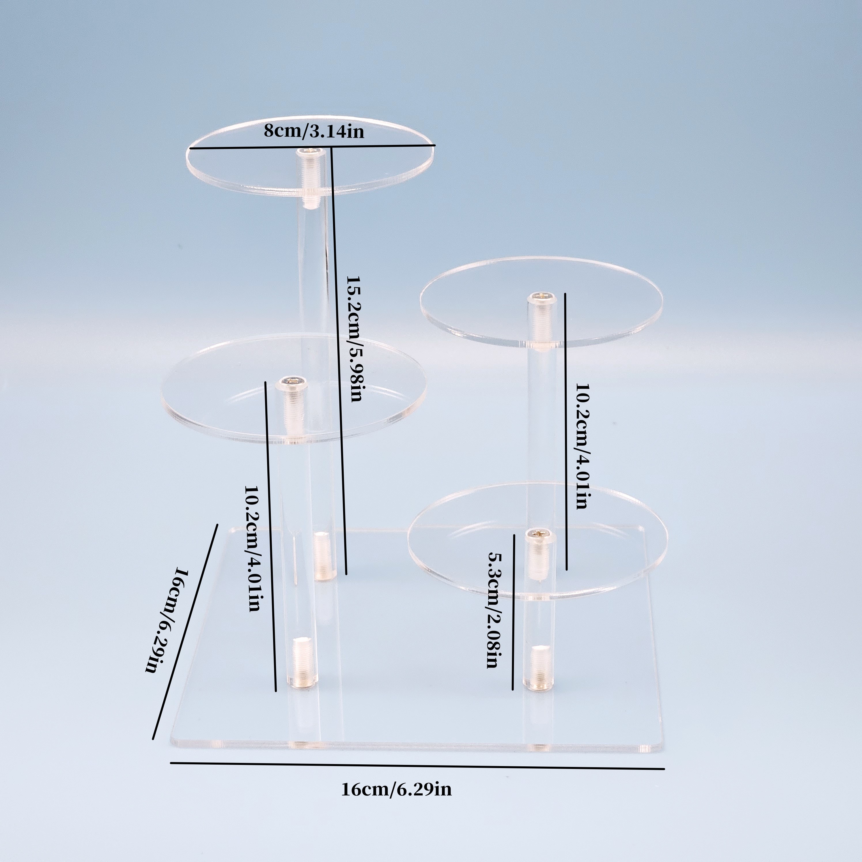 Transparent Transparent Acrylic Display Stand Round Square Display ...
