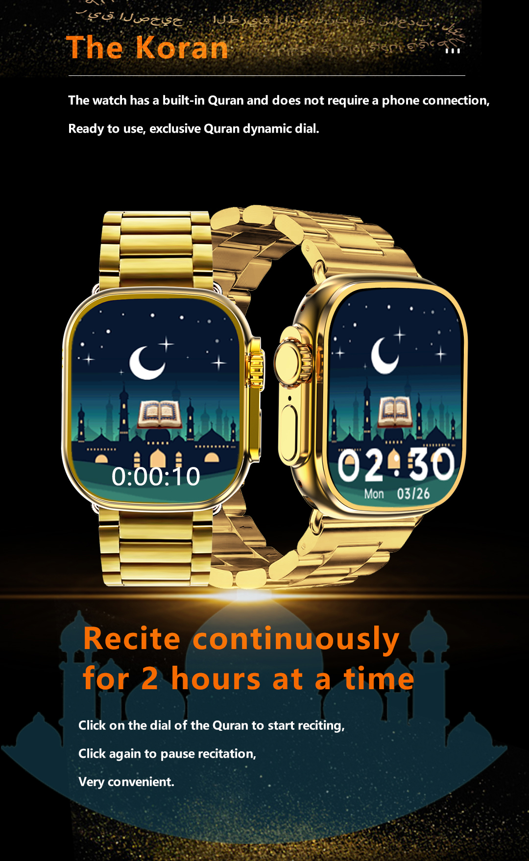 2023 C9 Ultra MAX Gold Smart Watch NFC Wireless Smartwatch Bluetooth ...