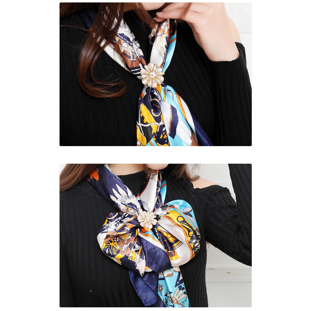 Ring Silk Scarf Buckle Brooch Muslim Simple All-Match Multi-Purpose ...