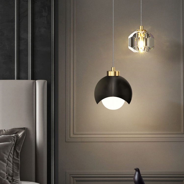 New Crystal Bedroom Bedside Pendant Light, Modern Master Bedroom ...