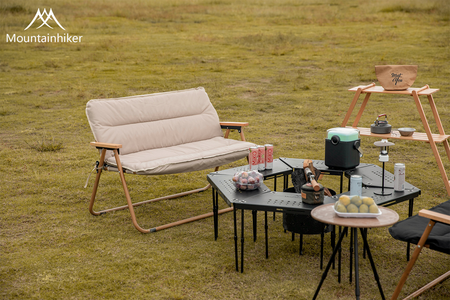 MOUNTAINHIKER / SHINETRIP Double Seats Kermit Wood Grain Aluminium ...