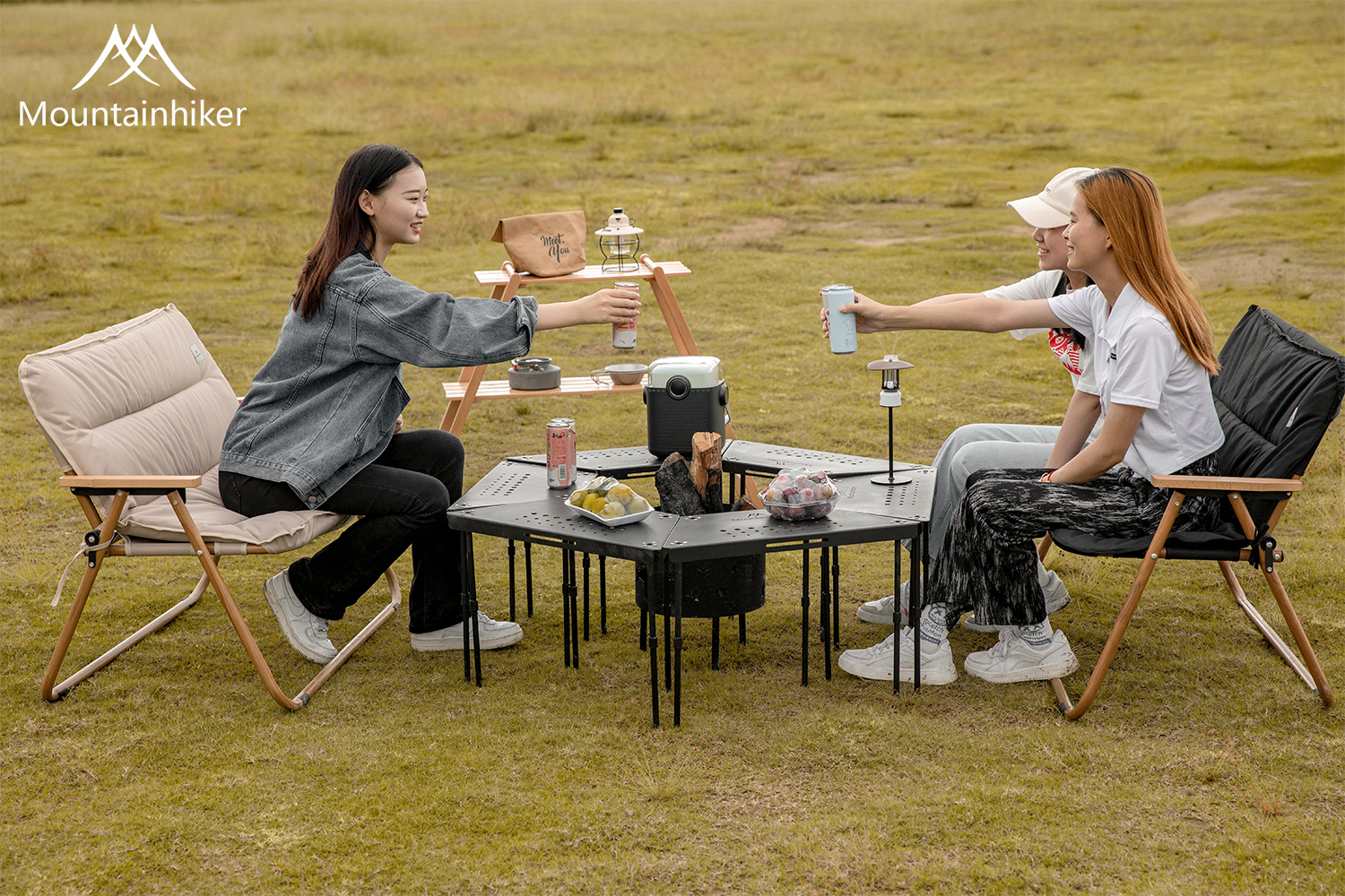 MOUNTAINHIKER / SHINETRIP Double Seats Kermit Wood Grain Aluminium ...