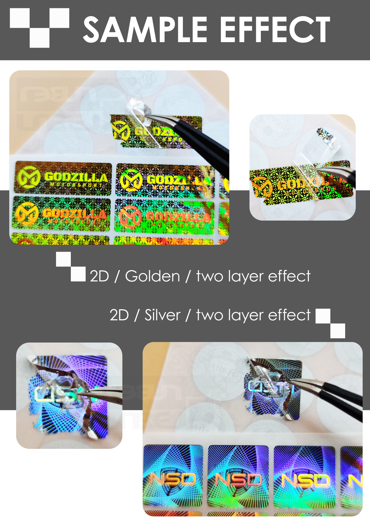 disposable hologram sticker warranty sticker security seal sticker ...