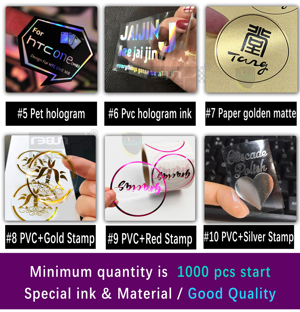 print hologram sticker customized waterproof matte sticker vinyl glossy ...
