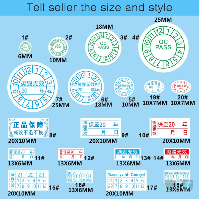 2000pcs warranty date sticker invalid torn fragile mobile phone ...
