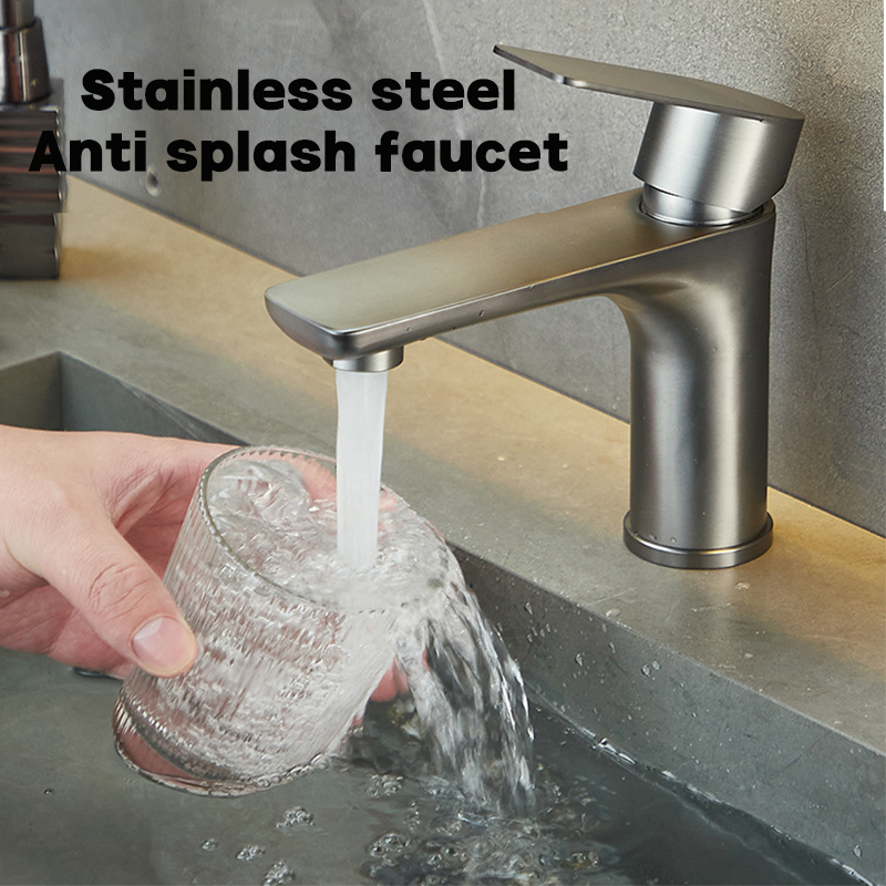 Stainless steel faucet Hand washing Wash your face Wash and gargle ...