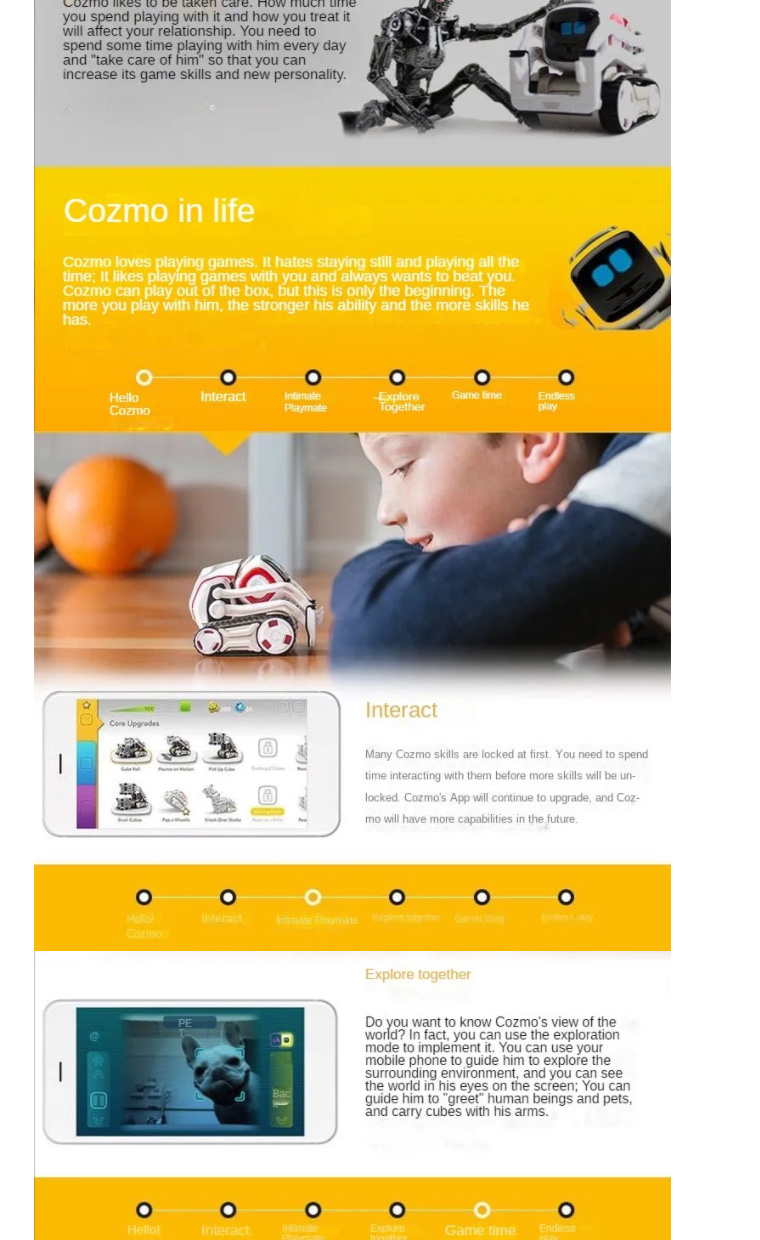 Anki Cozmo Vector Digital Second Generation Intelligent Robot Remote Control Music Light Dancing ...