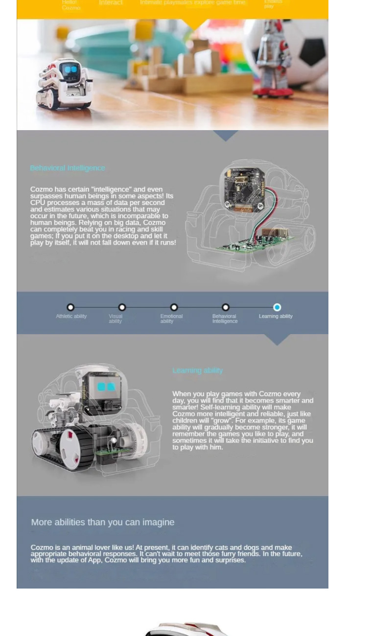 Anki Cozmo Vector Digital Second Generation Intelligent Robot Remote Control Music Light Dancing ...