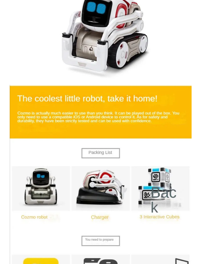 Anki Cozmo Vector Digital Second Generation Intelligent Robot Remote Control Music Light Dancing ...
