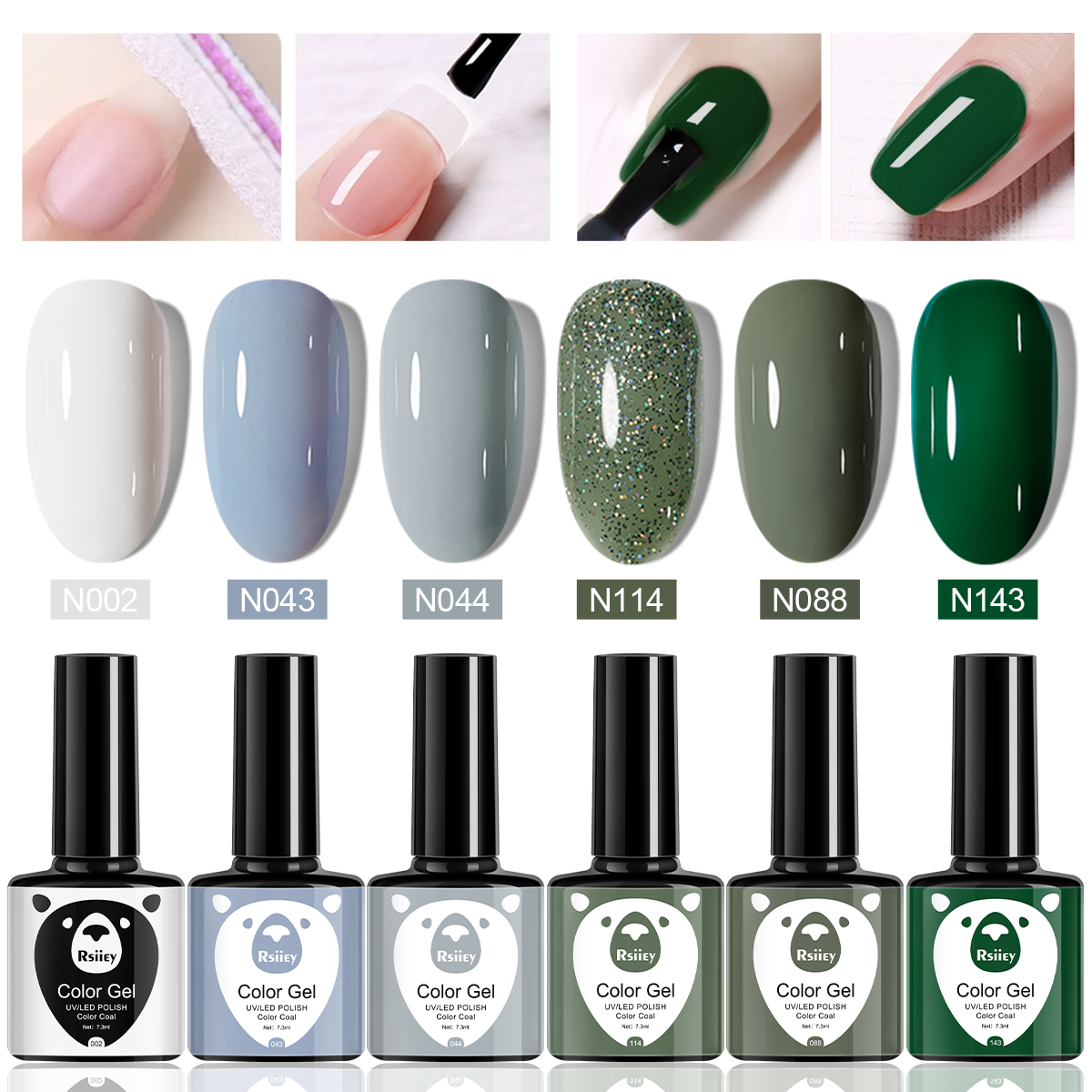 6-Color Gel Polish Set - All Seasons Nail Art Soak Off LED Kit for DIY ...