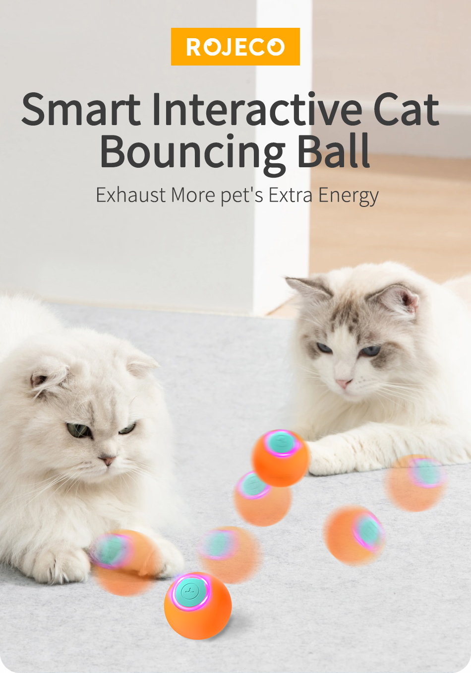 Rojeco Smart Cat Toys Interactive Automatic Bouncing Ball For Cats Pets ... Rojeco Smart Cat Toys Interactive Automatic Bouncing Ball For Cats Pets ...