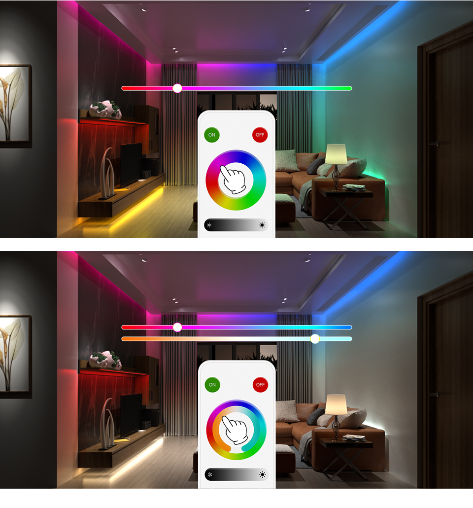 RB1-RB4 2.4GHz RF Remote,Ultrathin Touch Remote for SPI PWM SP63*E LED ...