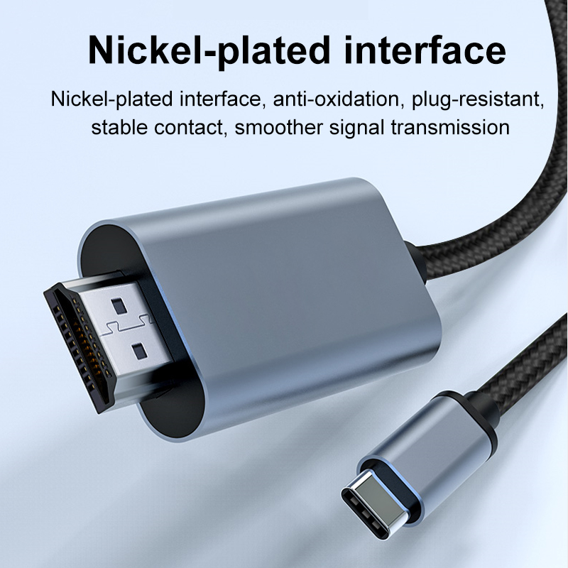 Type C To HDMI Cable 4K 60HZ 2M High Definition Screen USB C To HDTV ...