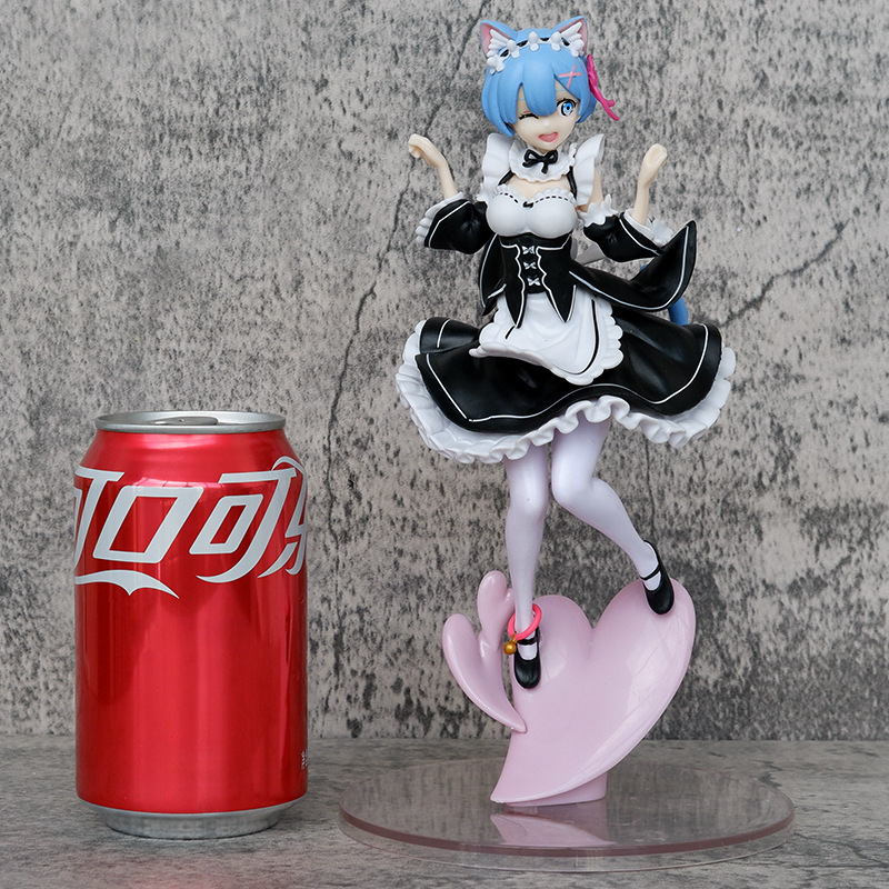 23cm Anime Figure Re:Life In A Different World From Zero Rem Ram Maid ...