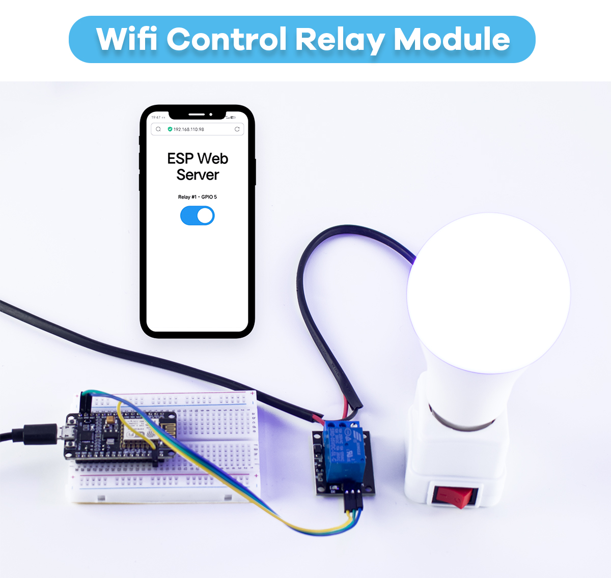 LAFVIN NodeMcu ESP8266 WiFi Development Board Starter Kit for IoT Breadboard Wifi Sensor Module ...