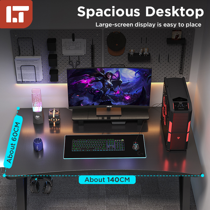 Gaming Table for E-Sport/Computer/PC/Study Meja gaming Carbon Matte ...