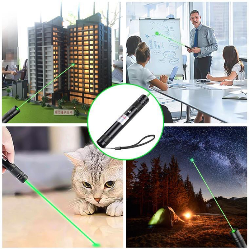 GEESO 532NM 5MW 303 Green Laser Pointer Laser Pen Rechargeable Visible ...