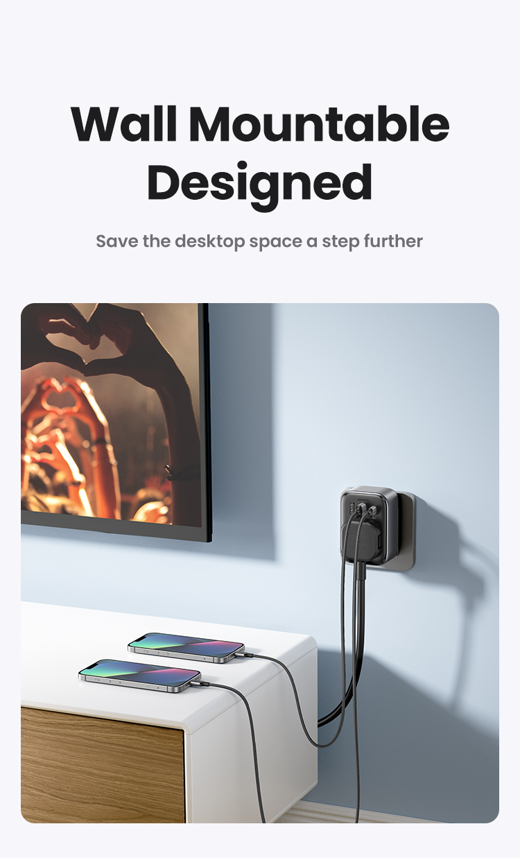 UGREEN Outlet Adapter GaN EU Socket 4 in 1 PD 30W 2 USB A and 1 Type c ...